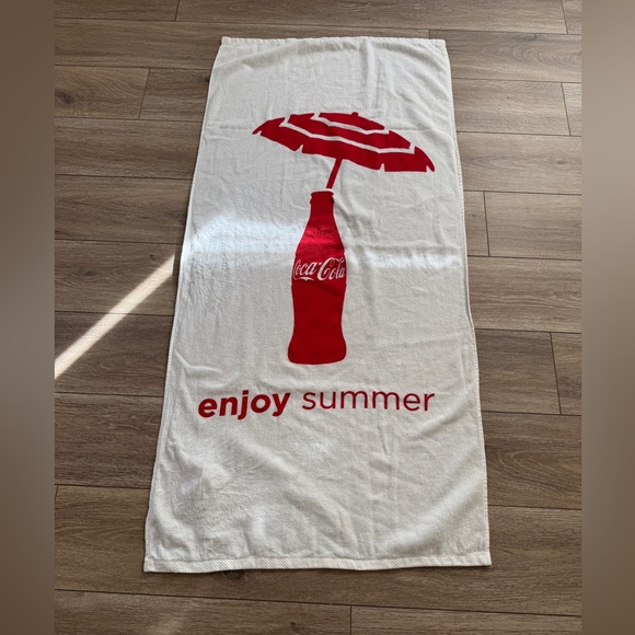Coca Cola | Other | Vintage Coca Cola Print Towel Beach Bath Pool Coke ...